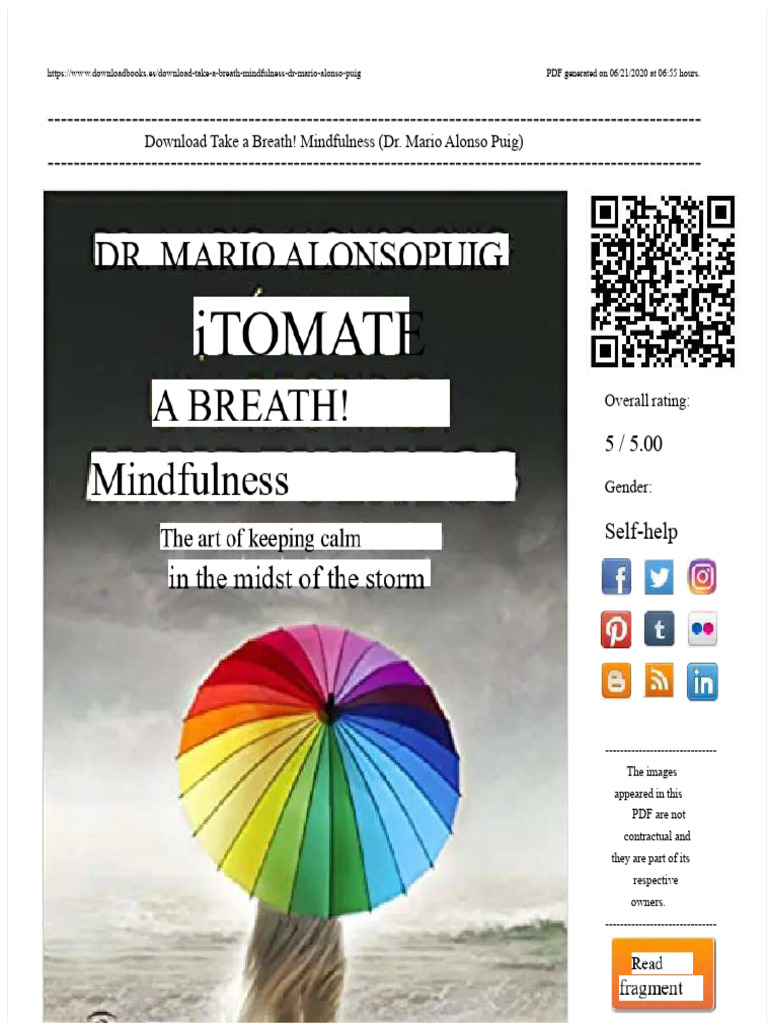 Take A Breath Mindfulness Dr. Mario Alonso Puig PDF | PDF | Mindfulness ...
