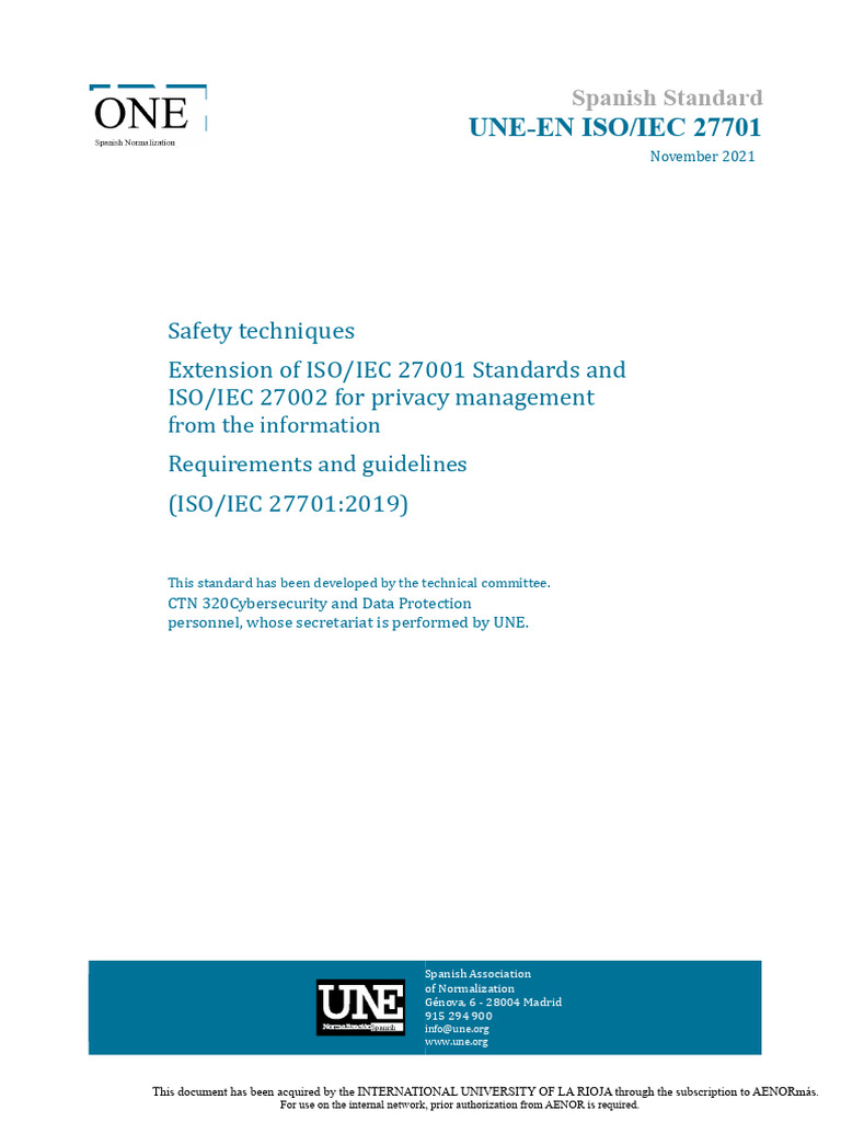 ISO/IEC 27701: Privacy Management Standards | PDF | Information ...