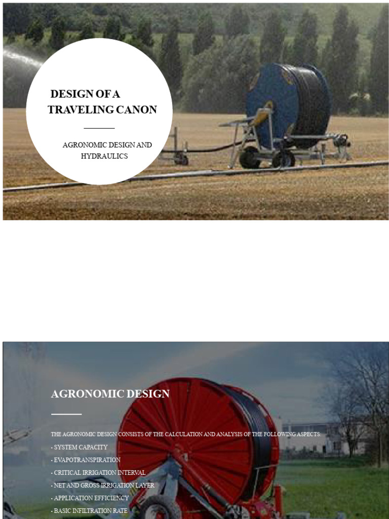 Design of A Traveling Cannon | PDF | Irrigation | Mechanical Engineering