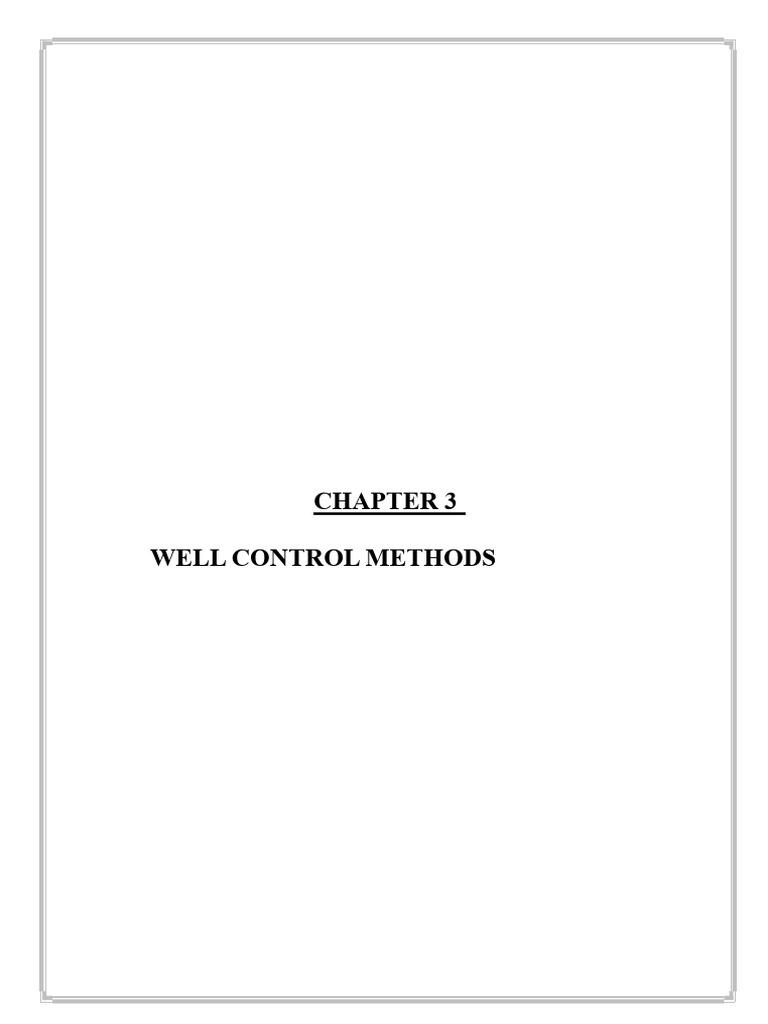 Well Control Methods and Hydrostatic Pressure | PDF | Pressure ...