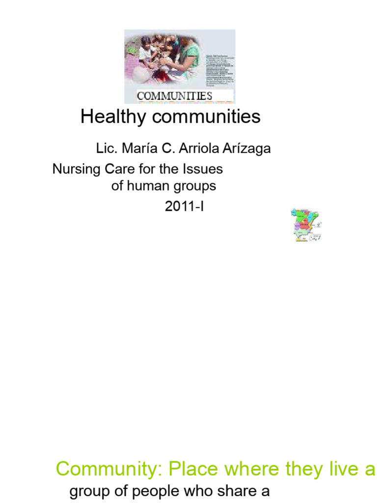 Healthy Communities POWER POINT | PDF | Community