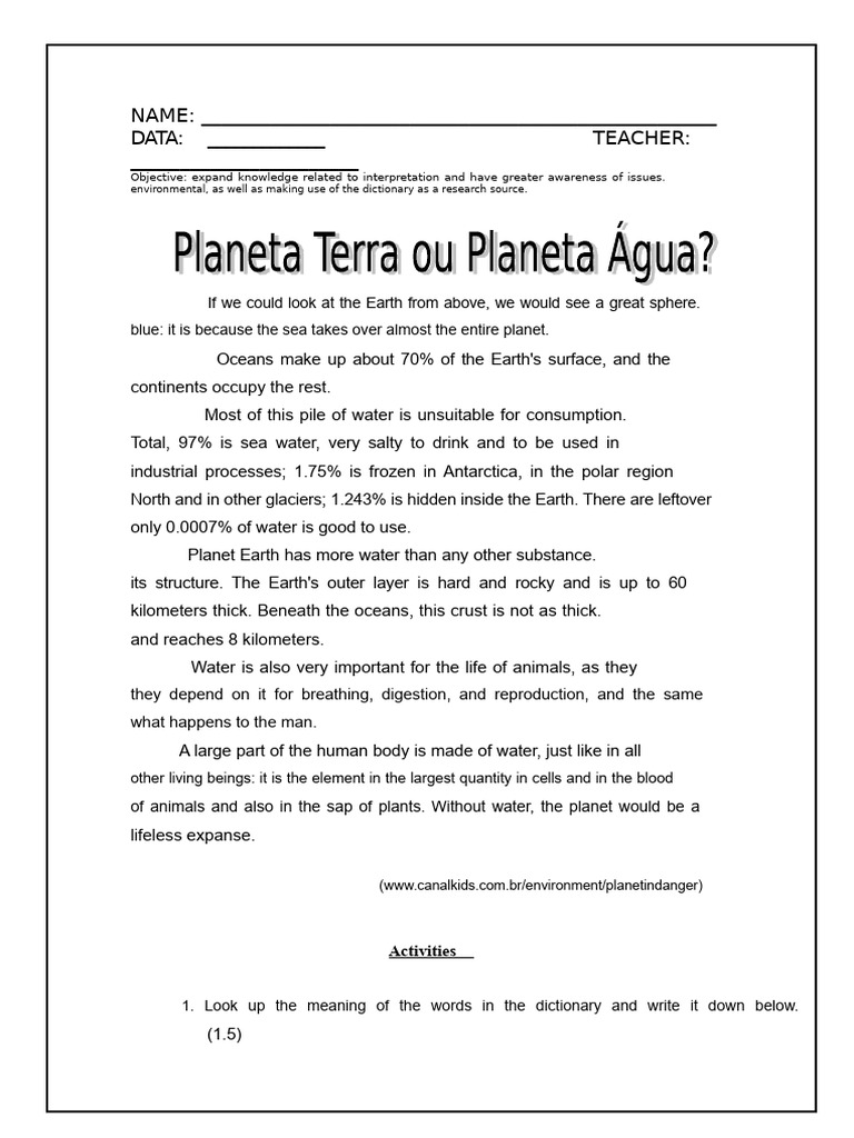 Understanding Earth's Water Resources | PDF | Earth | Water
