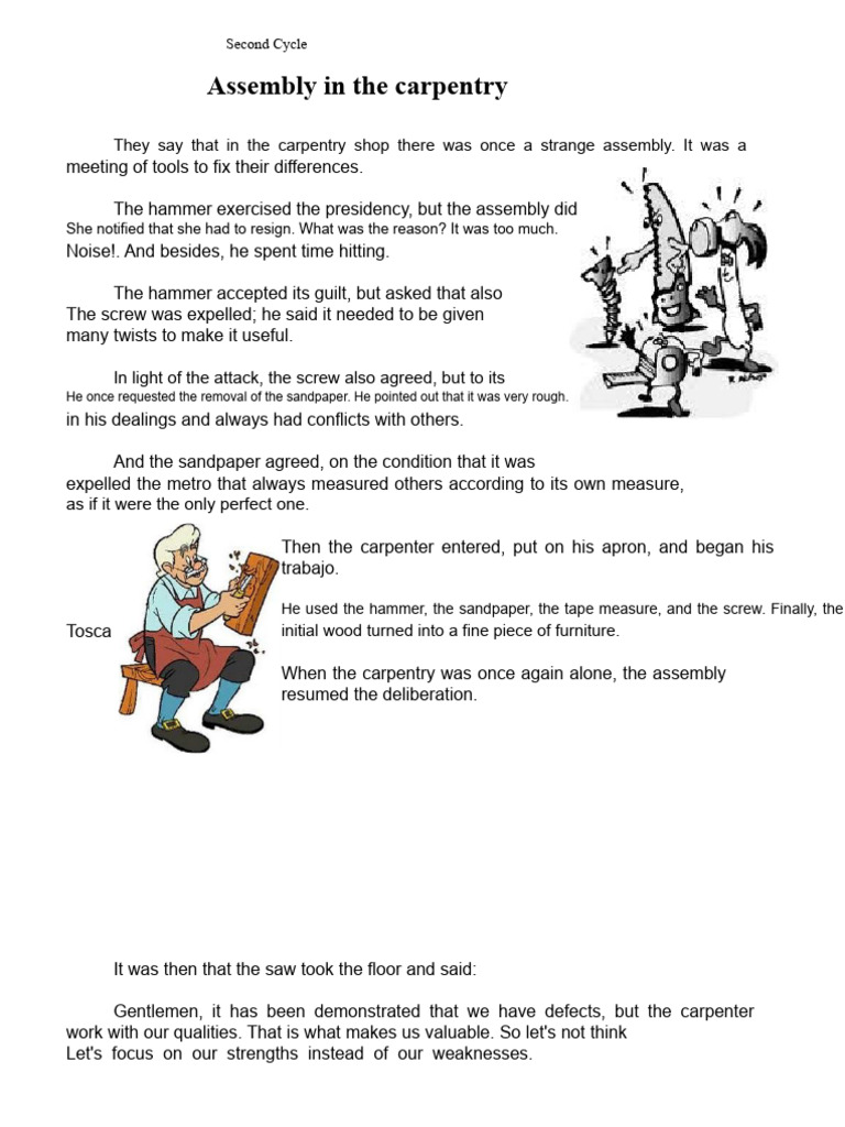 Tools' Assembly: Teamwork in Carpentry | PDF | Carpentry | Learning