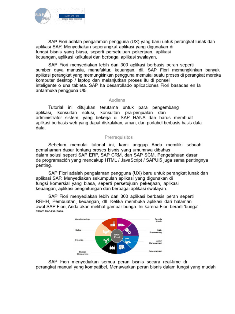 Panduan Lengkap SAP Fiori UX dan Aplikasi | PDF