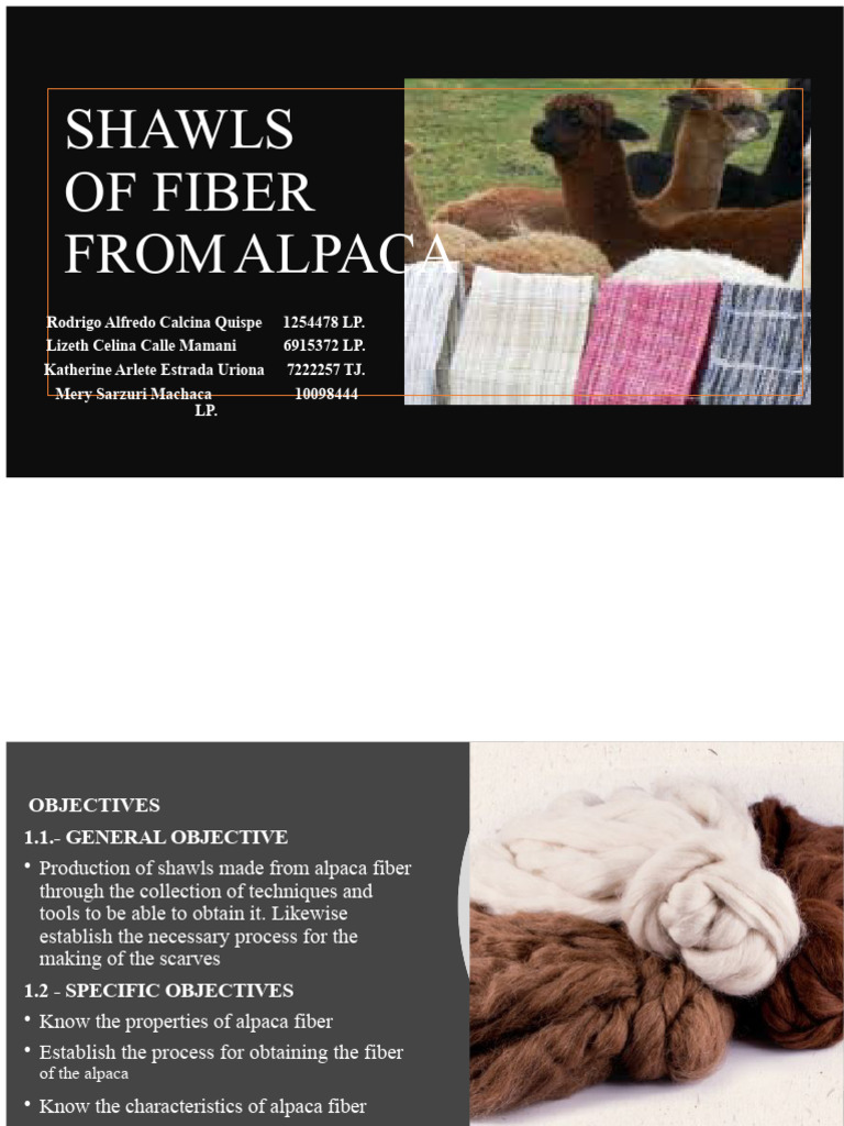 ALPACA FIBER SCARVES | PDF | Textiles | Yarn