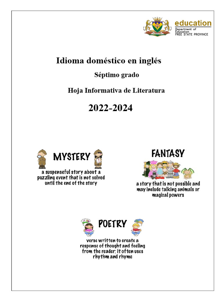 Grado 7 EHL Literatura 2024 | PDF | Narración