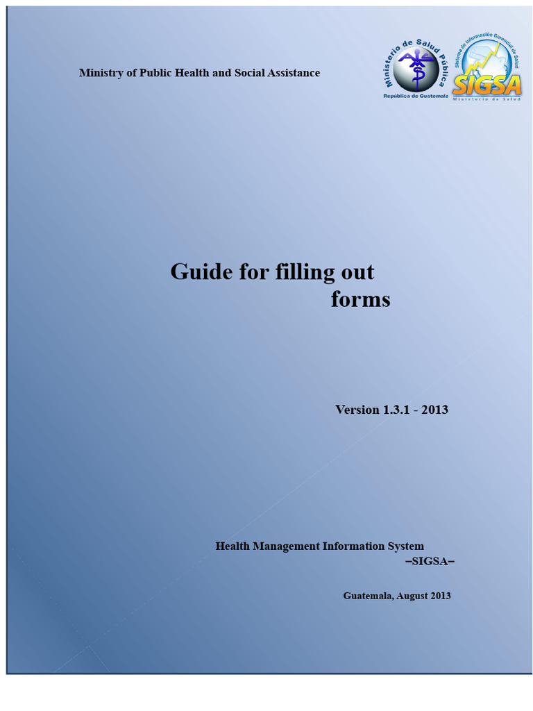 SIGSA Form Filling Manual (V1.3.1-2013) | PDF | Homosexuality ...