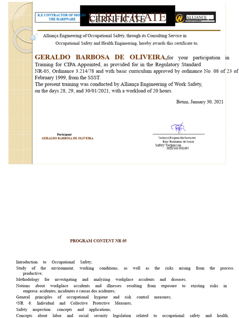 Designated CIPA Certificate | PDF