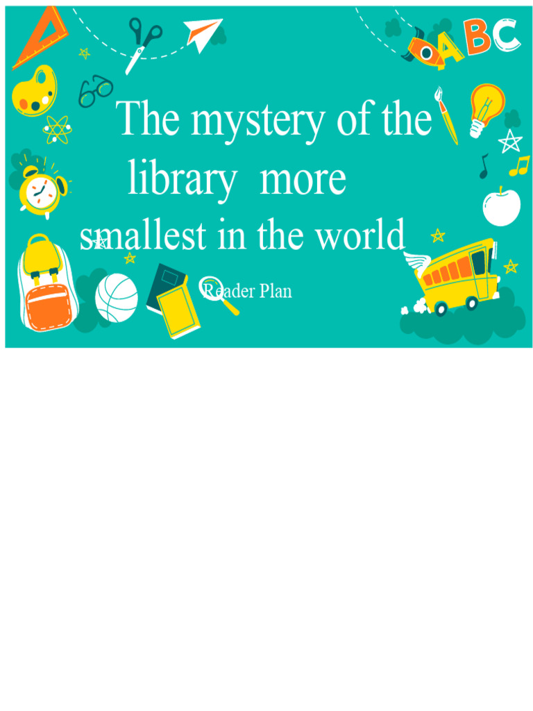 11- READING PLAN The Mystery of the Library (3) | PDF