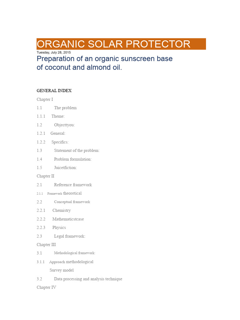 coconut and almond sunscreen | PDF | Ultraviolet | Sunscreen