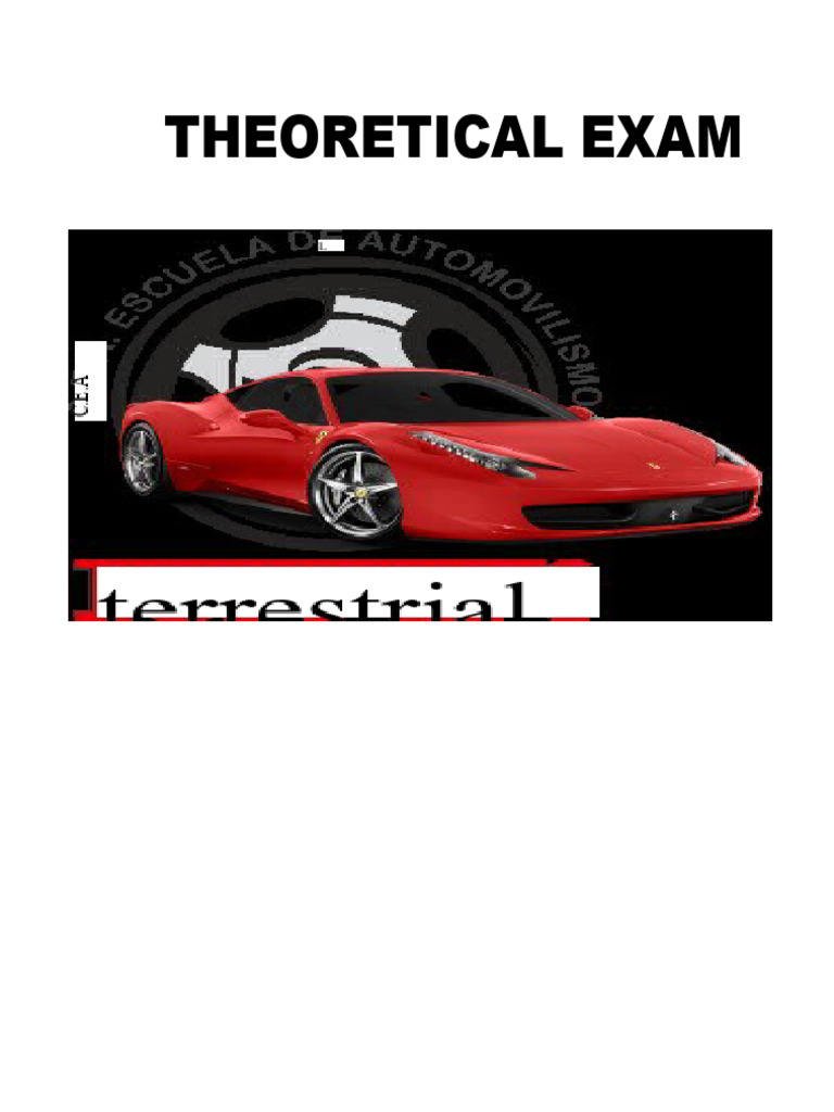 THEORETICAL EXAM. FERRARI 2017 | PDF | Traffic | Driver's License