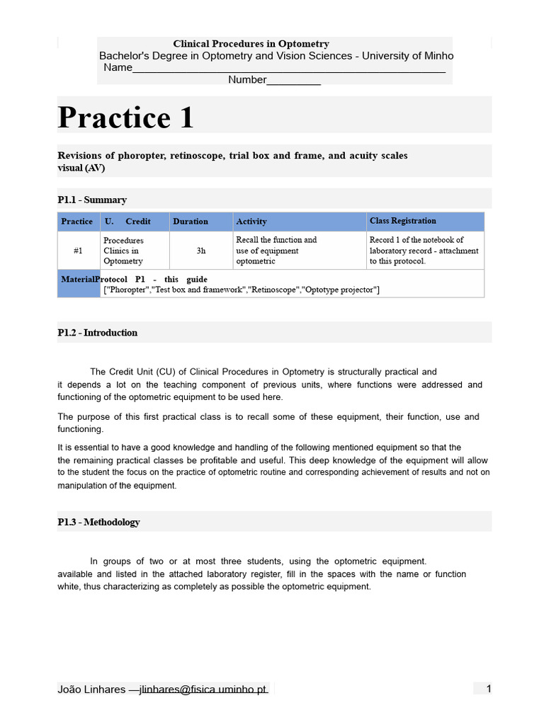 Clinical Optometry Procedures Guide | PDF | Optometry | Cornea