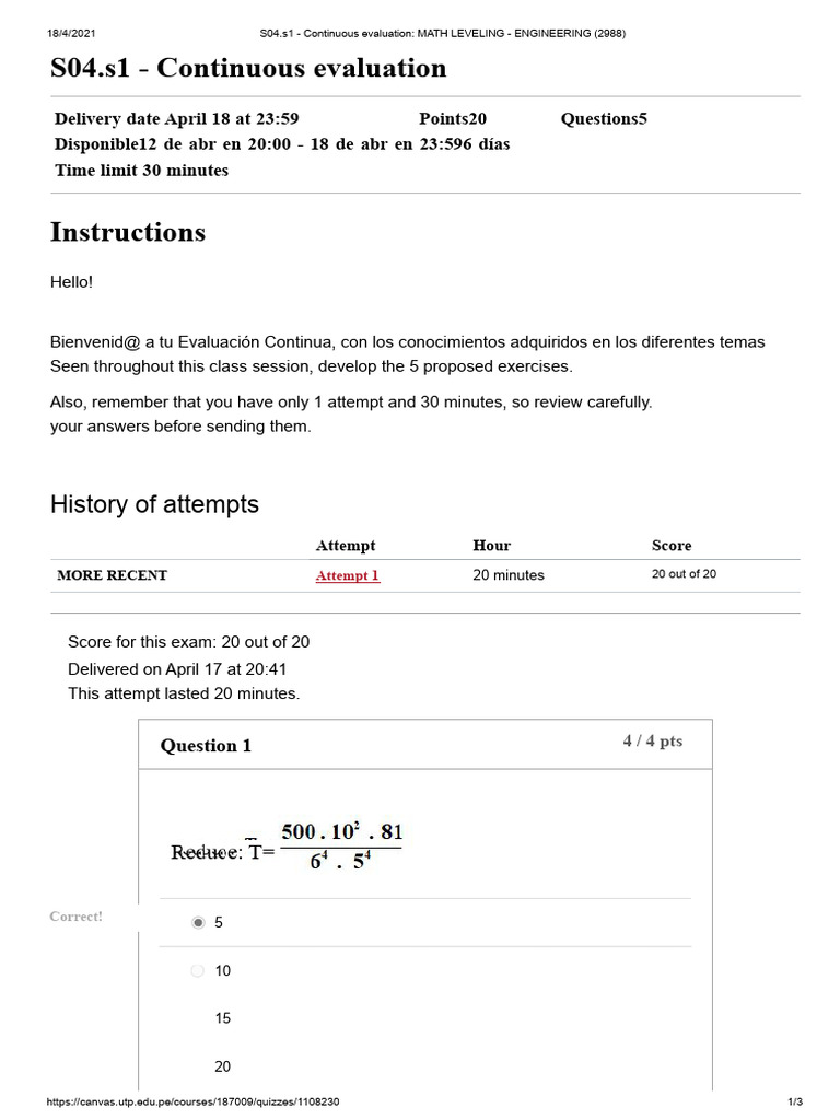 S04.s1 - Continuous Assessment_ MATH LEVELING - ENGINEERING (2988 ...