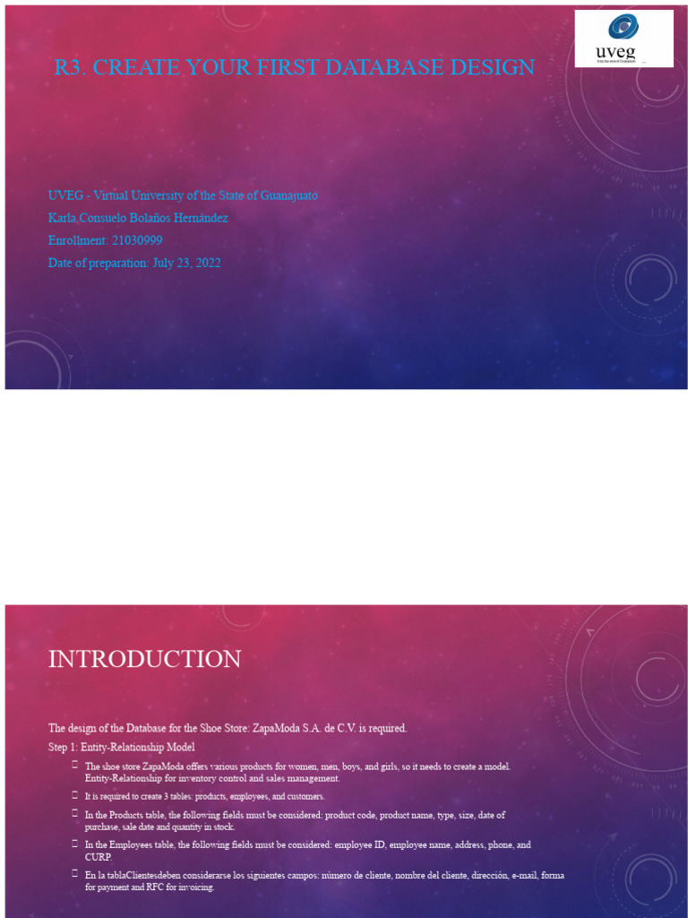 R3. Create your first Database design | PDF | Databases | Database Design
