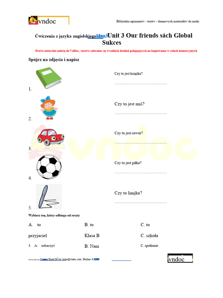 bai-tap-tieng-anh-lop-3-unit-3-nasi-przyjaciele-szkolny-sukces | PDF