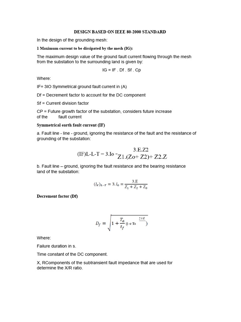 grounding - IEEE 80 | PDF | Electrical Resistivity And Conductivity ...