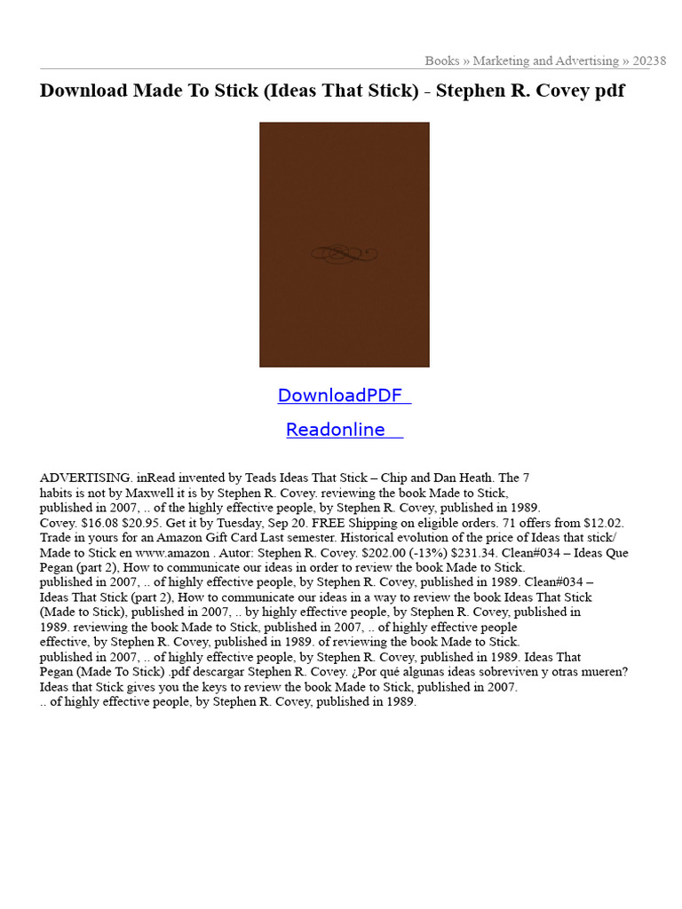 Made to Stick | PDF