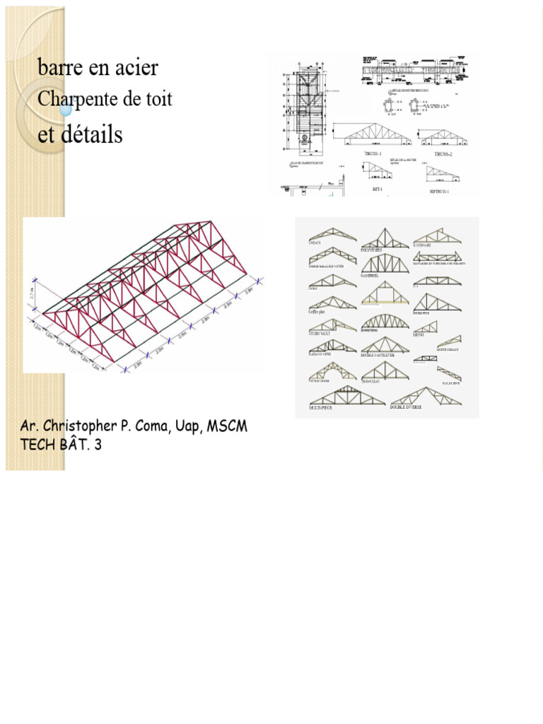Charpente de toit et diagrammes de treillis | PDF | Treillis ...