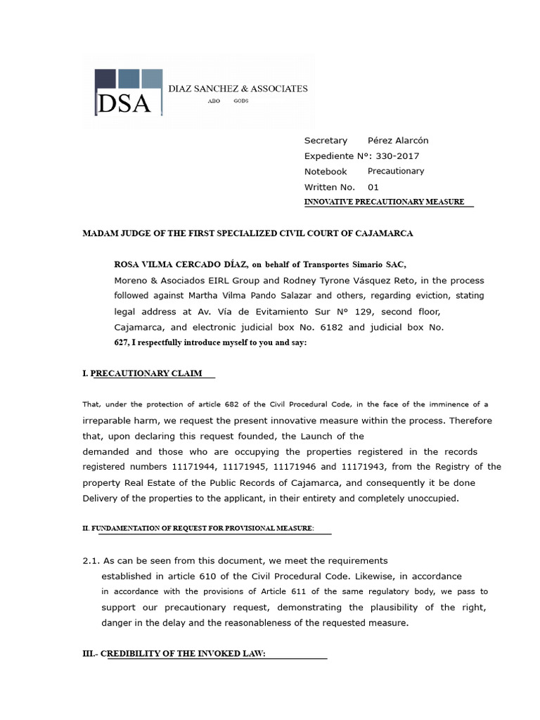 INNOVATIVE PRECAUTIONARY MEASURE | PDF | Property | Justice