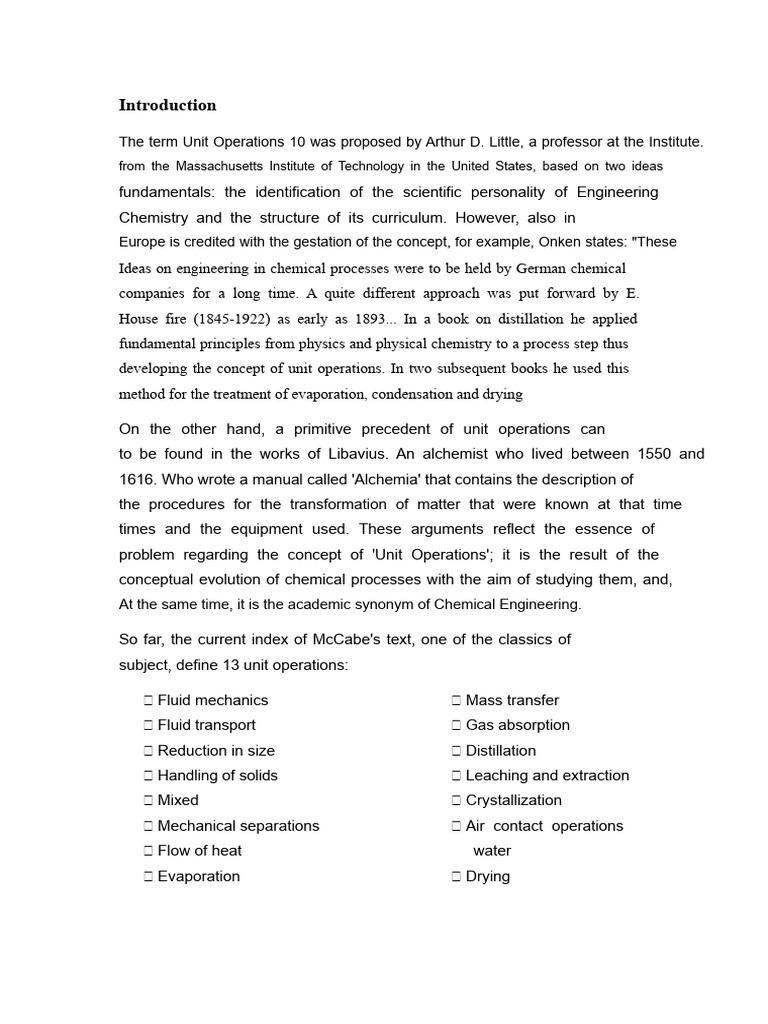 Understanding Unit Operations in Food Engineering | PDF ...
