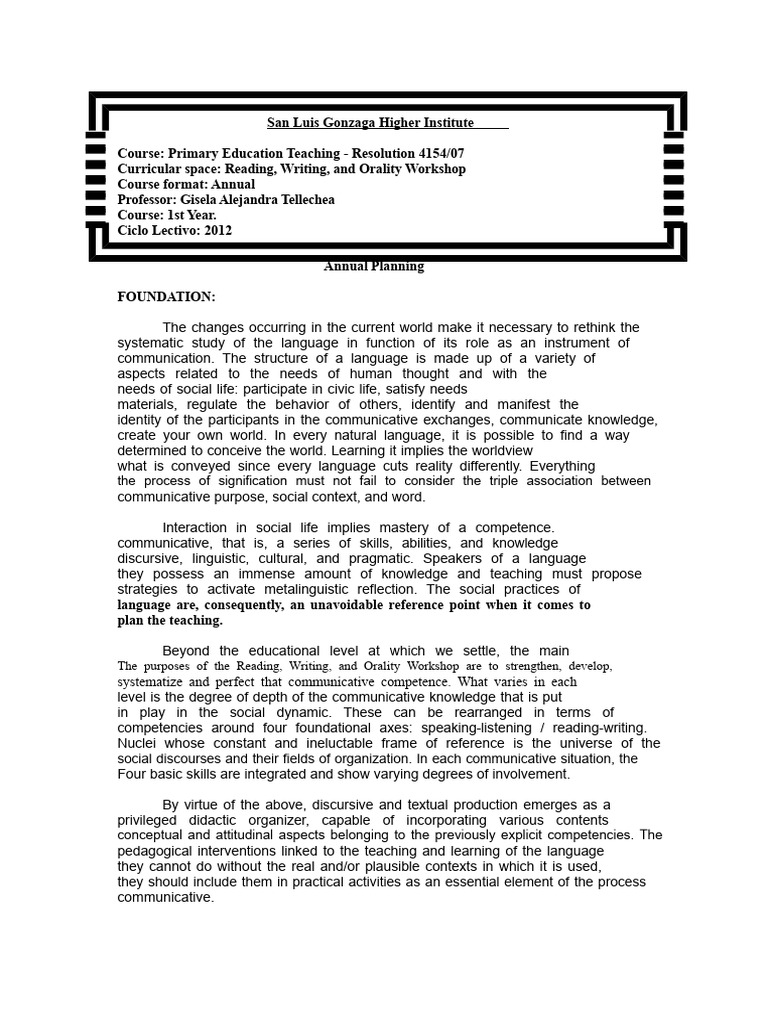 Reading, Writing, and Oral Skills Workshop.doc | PDF | Knowledge | Pedagogy
