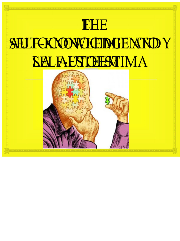 introduction SELF-ESTEEM AND SELF-KNOWLEDGE | PDF | Self Esteem | Self ...