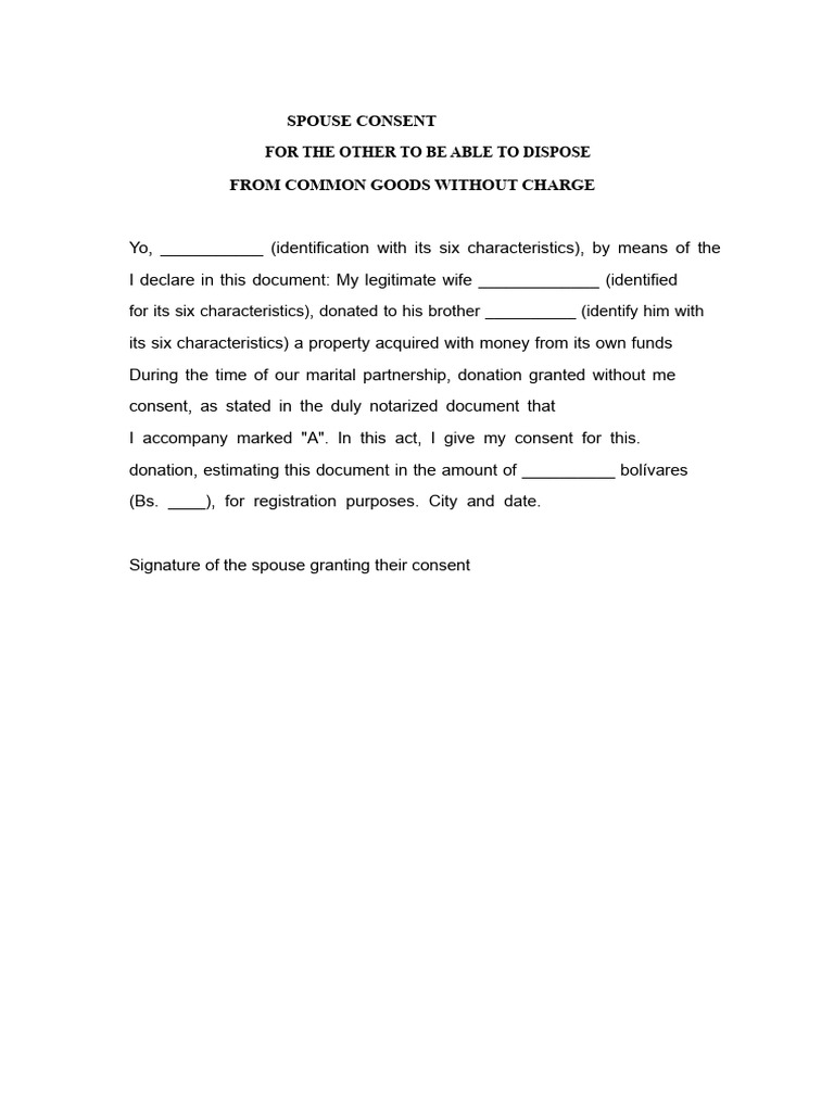 Spouse Consent | PDF