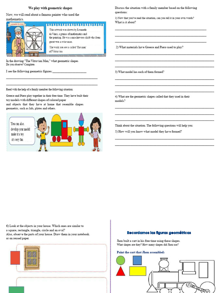 We play with geometric shapes - Week 32 - Day 3 | PDF | Shape ...