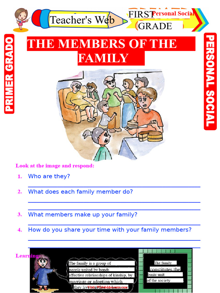 The Family Members for First Grade.doc | PDF