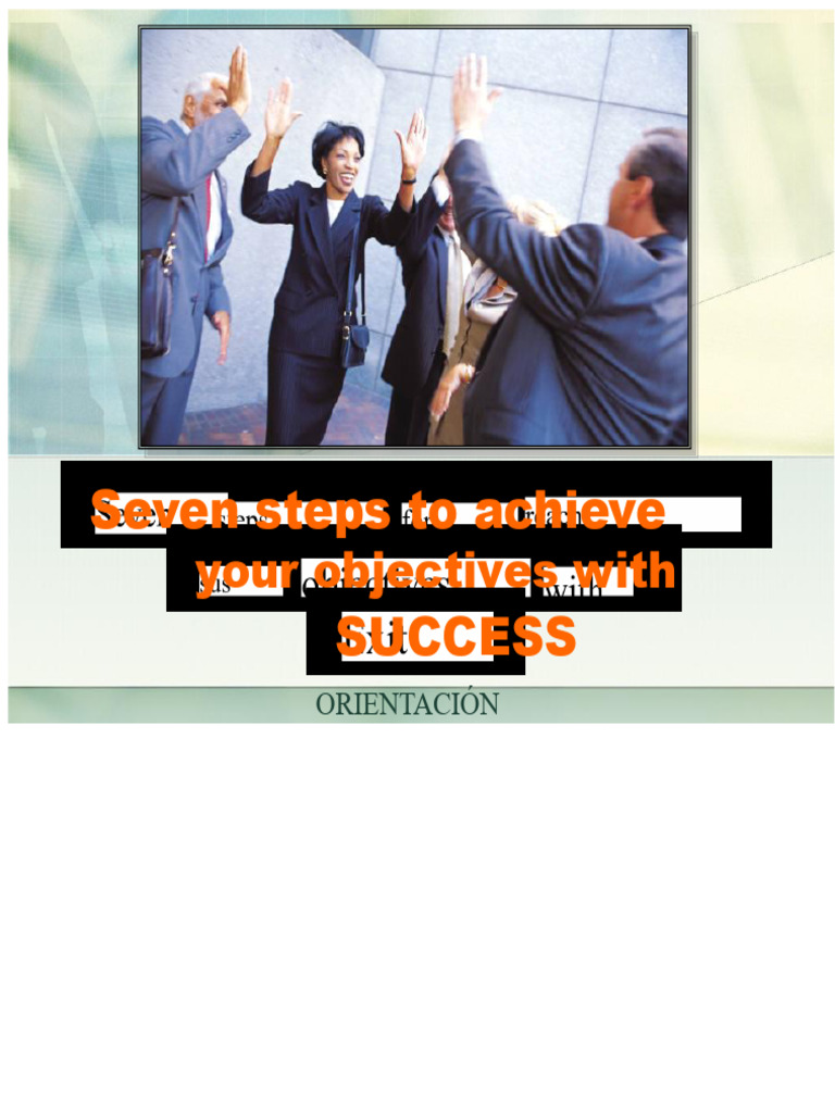 Seven Steps To Successfully Achieve Your Goals PDF | PDF