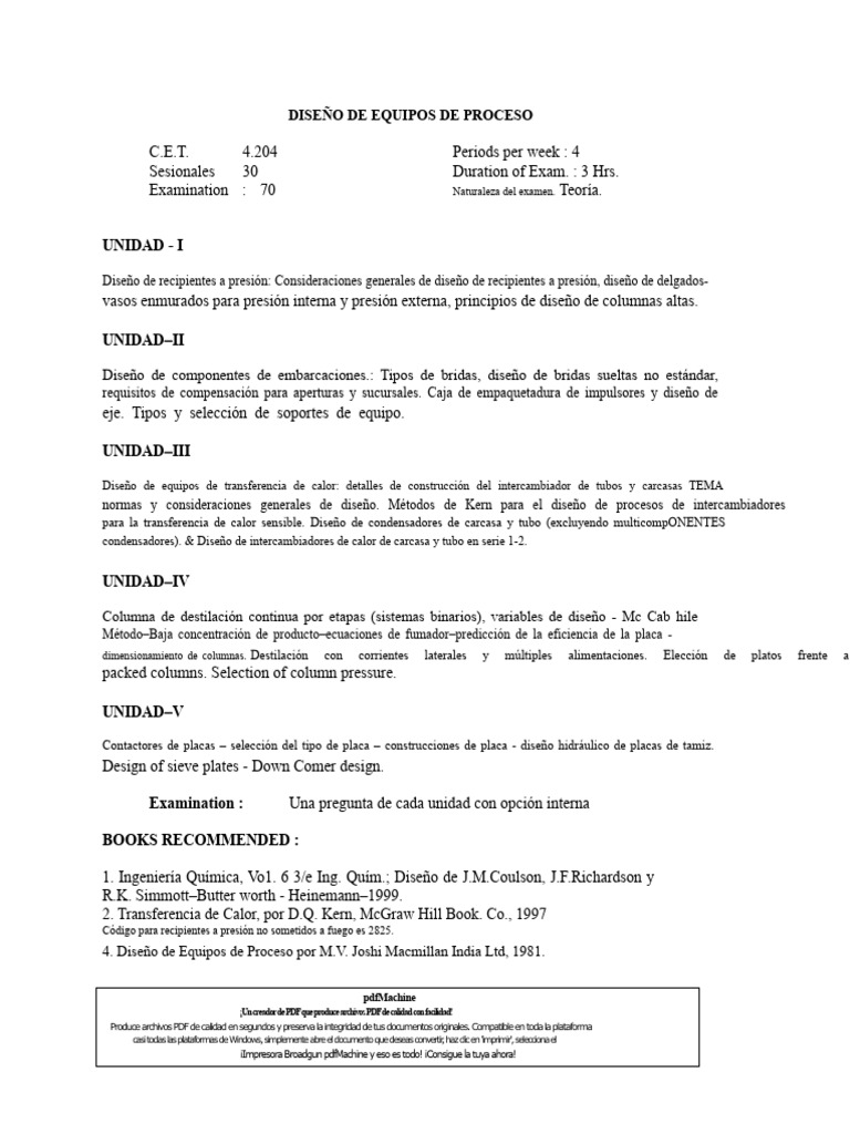 Diseño de Equipos de Proceso Químico | PDF | Destilación | Ingeniería ...