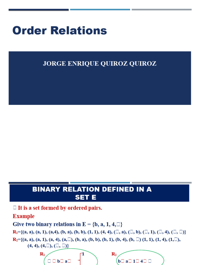 Order relations | PDF | Theorem | Mathematical Proof
