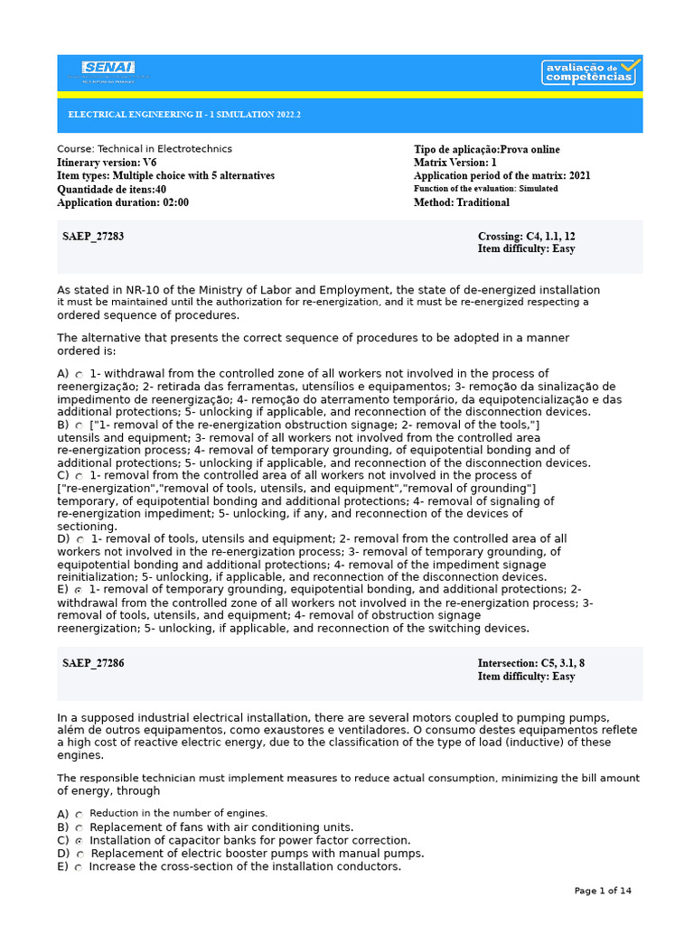 Electrical Engineering II Simulation Exam | PDF | Mains Electricity ...