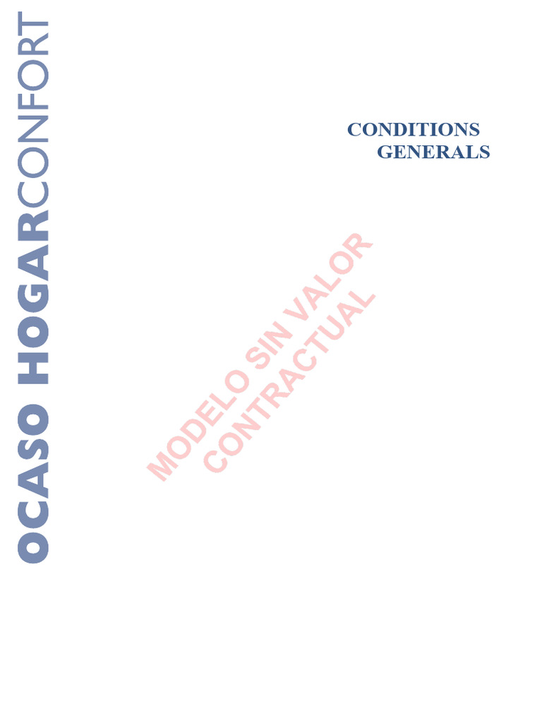 Ocaso Insurance - Home Comfort | PDF | Insurance | Wall