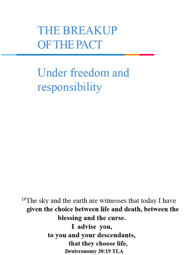 Class No. 5 The Breaking of The Pact | PDF | Covenant (Biblical) | Book ...