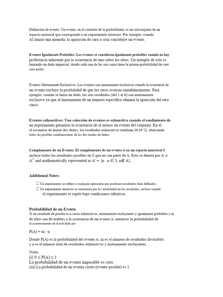 Capítulo 13 Matemáticas_Clase 12_Hoja de Fórmulas | PDF | Teoría de probabilidad | Media