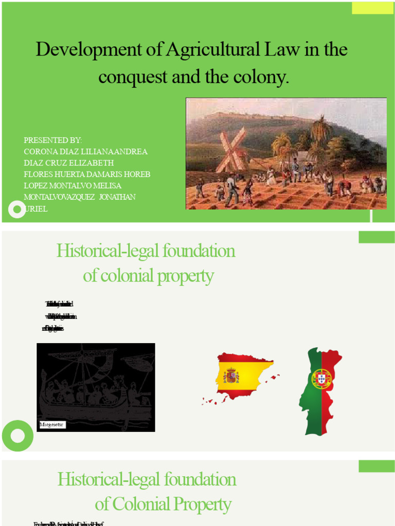 Colonial Agricultural Law Development | PDF | European Colonization Of ...