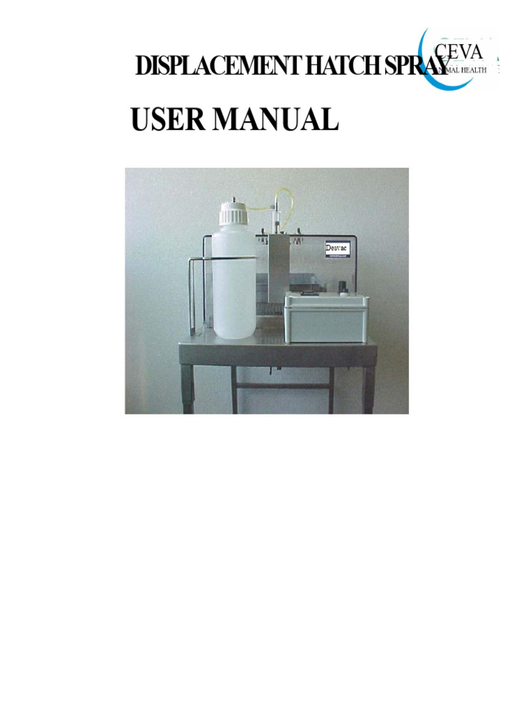 Desvac Hatch Spray User Manual | PDF | Piston | Mechanical Engineering