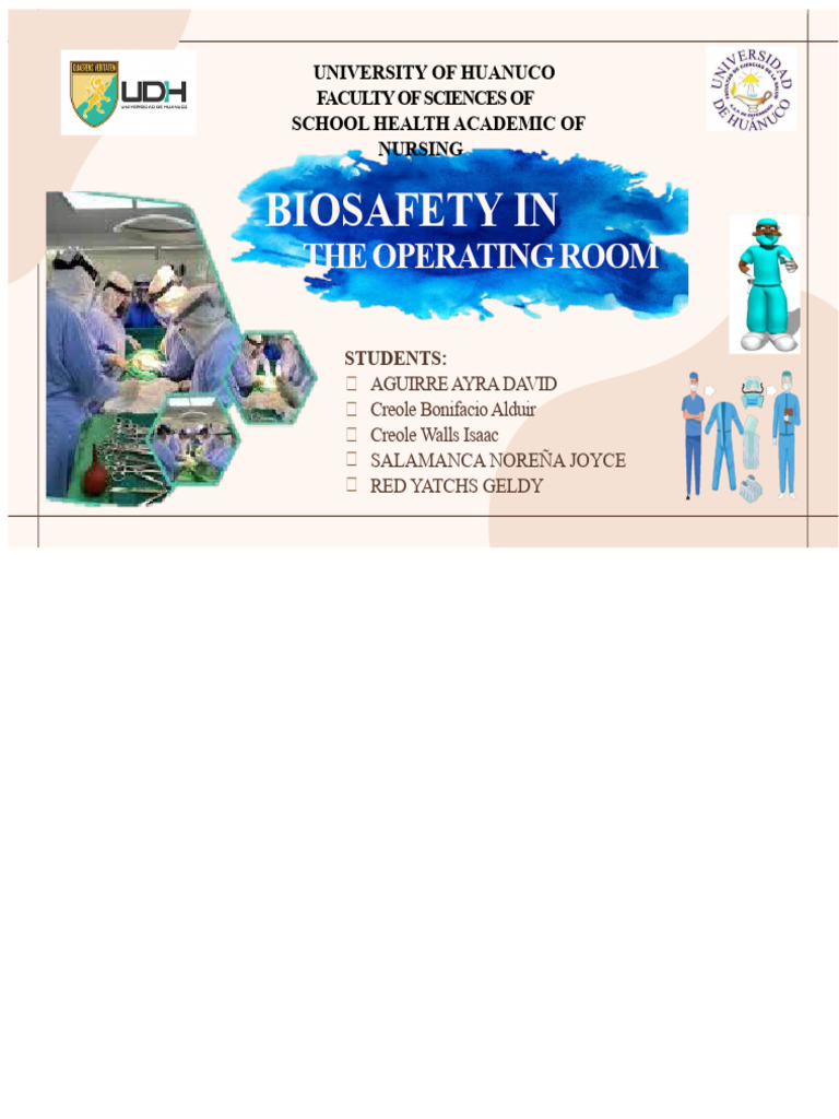 SLIDE BIOSECURITY IN THE OPERATING ROOM | PDF | Operating Theater ...