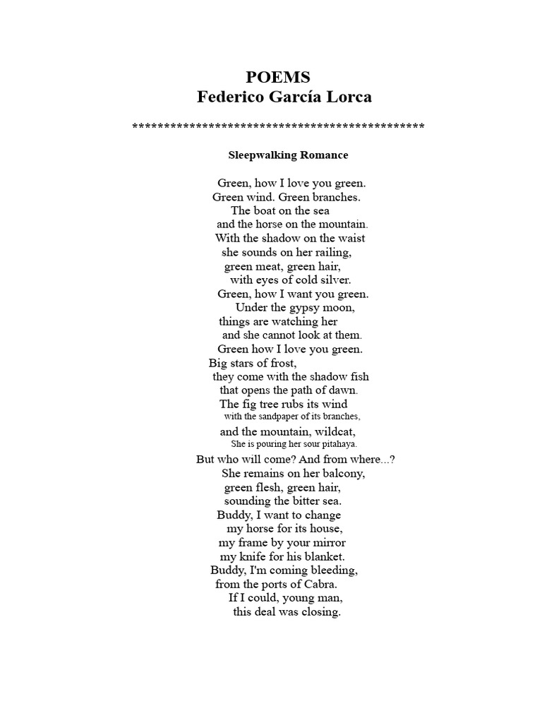 Lorca and Borges: Poetic Reflections | PDF