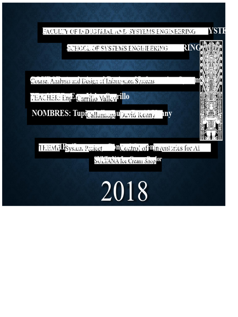 Inventory Control System Project for the Ice Cream Parlor SULTANA | PDF ...