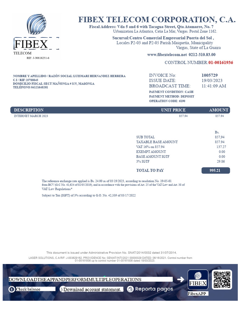 FIBEX Invoice | PDF | Invoice | Value Added Tax