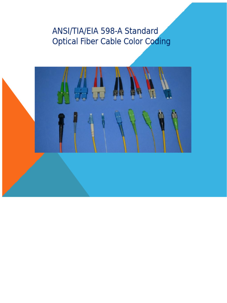 ANSI/TIA/EIA 598-A Fiber Color Coding Guide | PDF