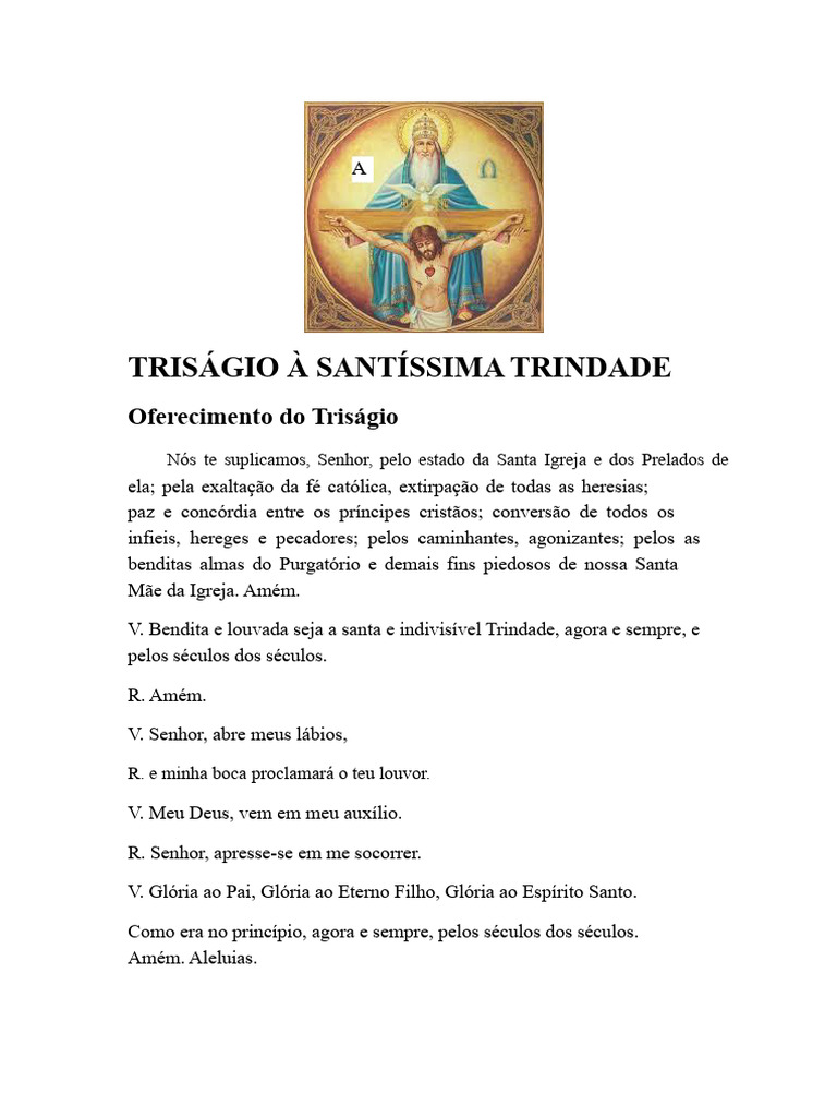 triságio-à-santíssima-trindade (1) | PDF | Trindade | Anjo