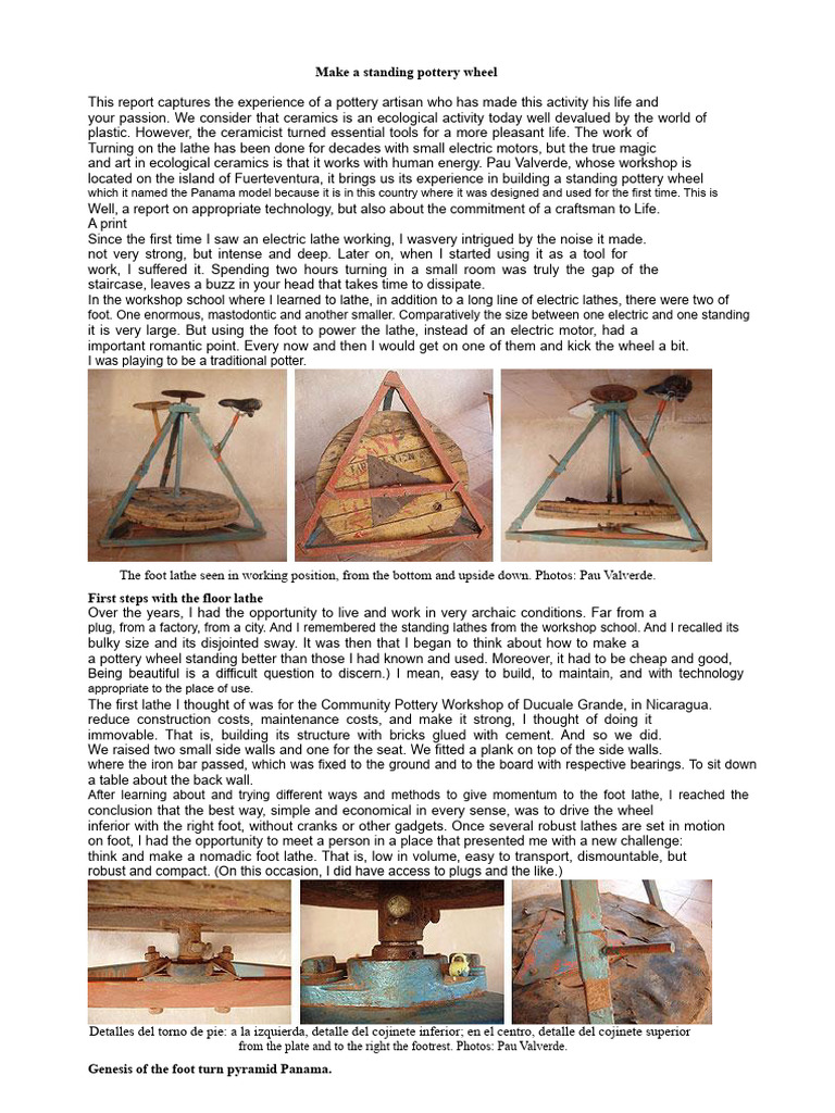 Make a Potter's Wheel Standing | PDF | Wheel | Pottery