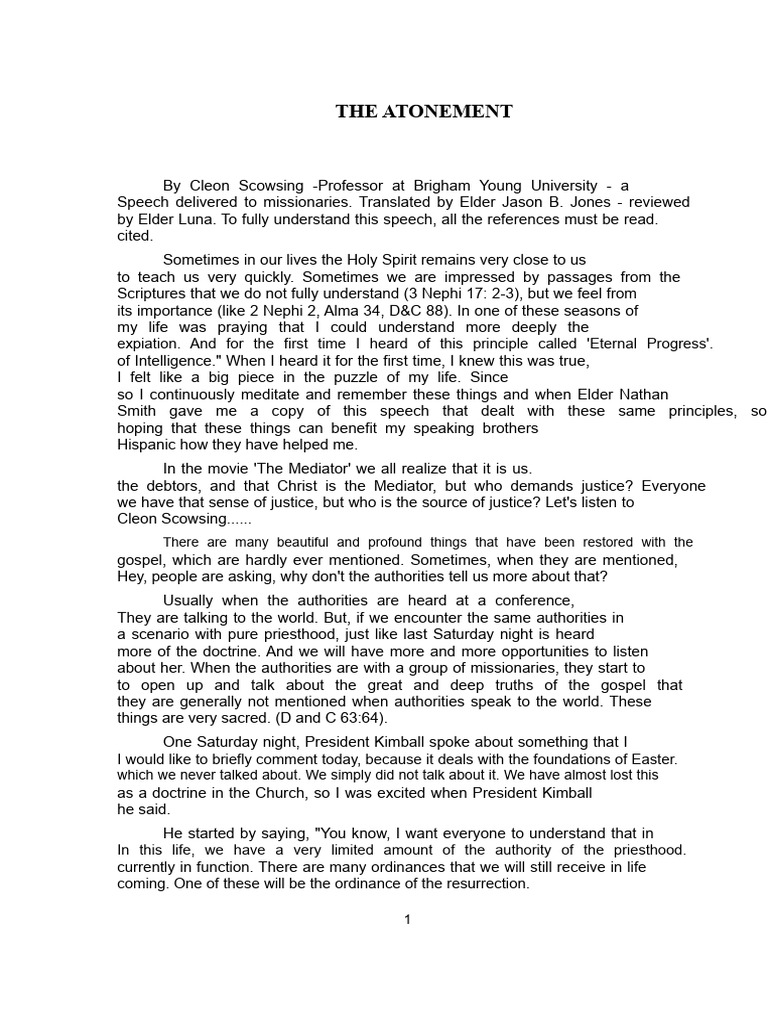 THE EXPIATION BY Cleon Scowsing | PDF | Jesus | Judas Iscariot