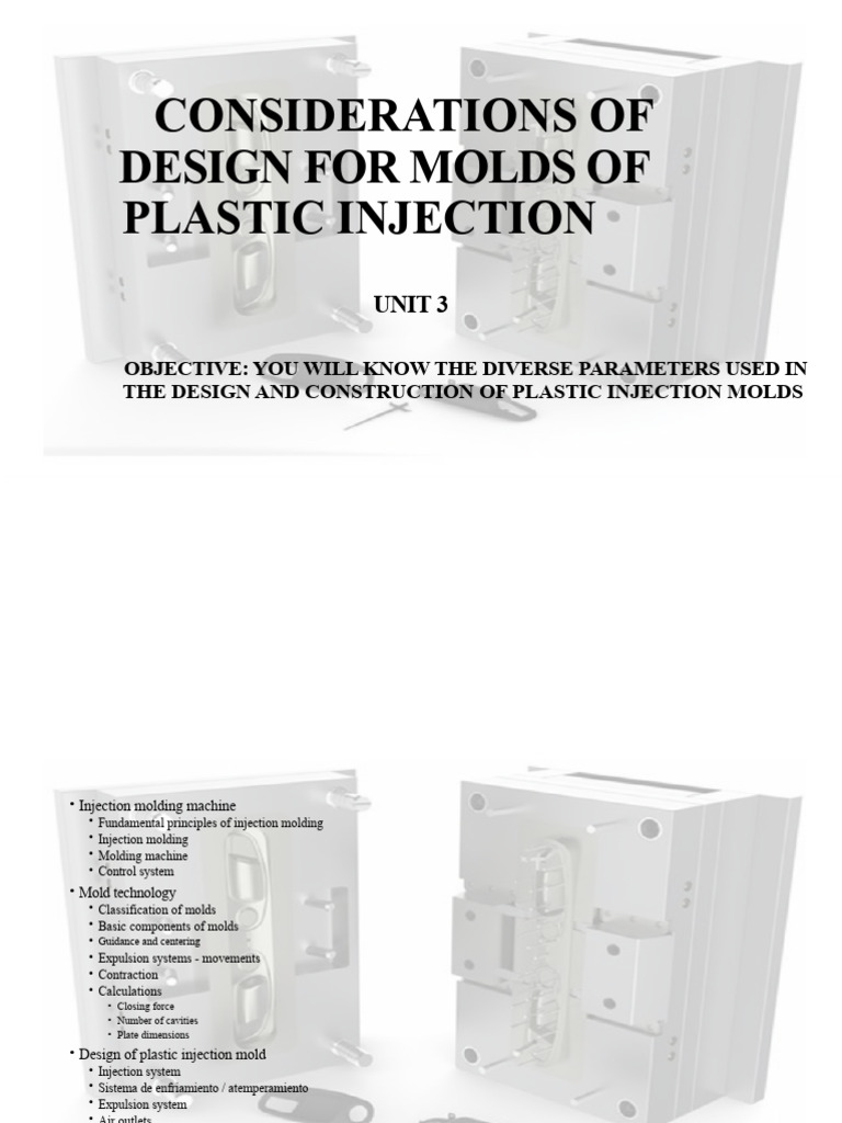 Unit 3 Design Considerations for Injection Molds (2) | PDF | Mechanical ...