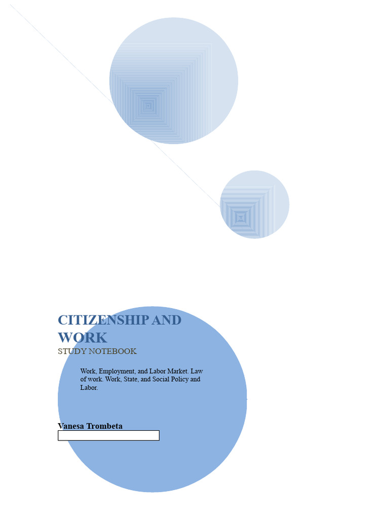Citizenship and Work Handbook | PDF | Employment | Unemployment