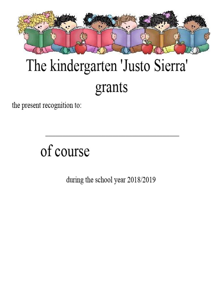Kindergarten Recognition 2018/2019 | PDF