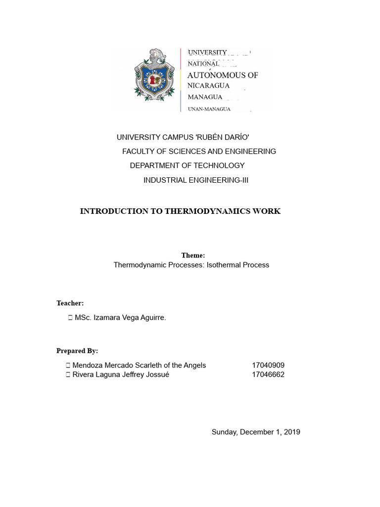 ISOTHERMAL PROCESS 30-11-19.docx | PDF | Gases | Temperature